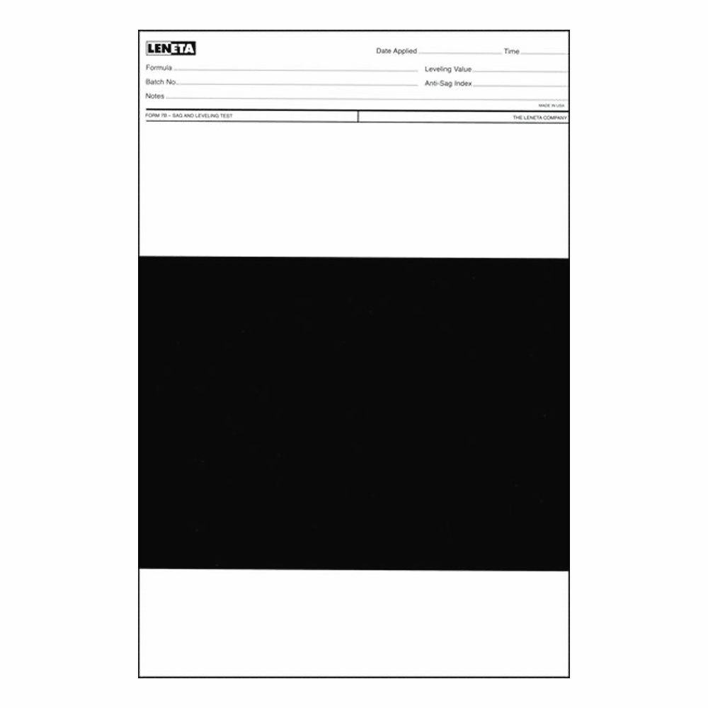 Leneta 7B Sag & Leveling Chart 250/pk